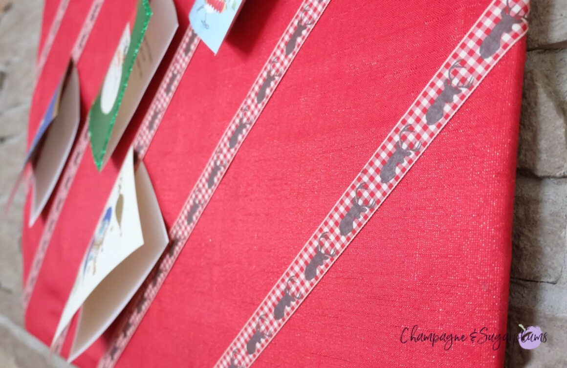 DIY Christmas Card Wall Display and Pin Board Idea - Champagne and ...