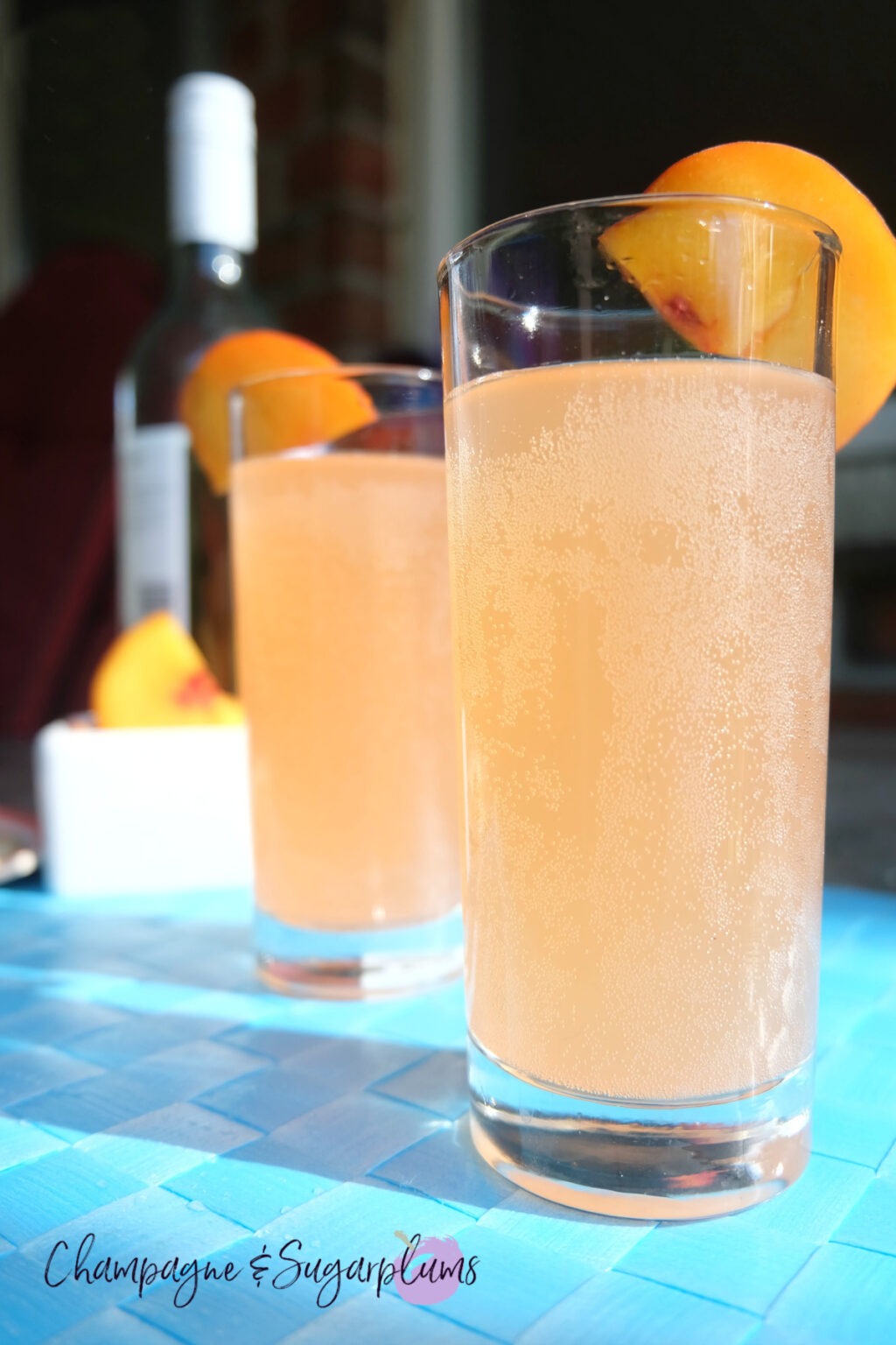 Summer Peach Moscato Cocktail - Champagne and Sugarplums