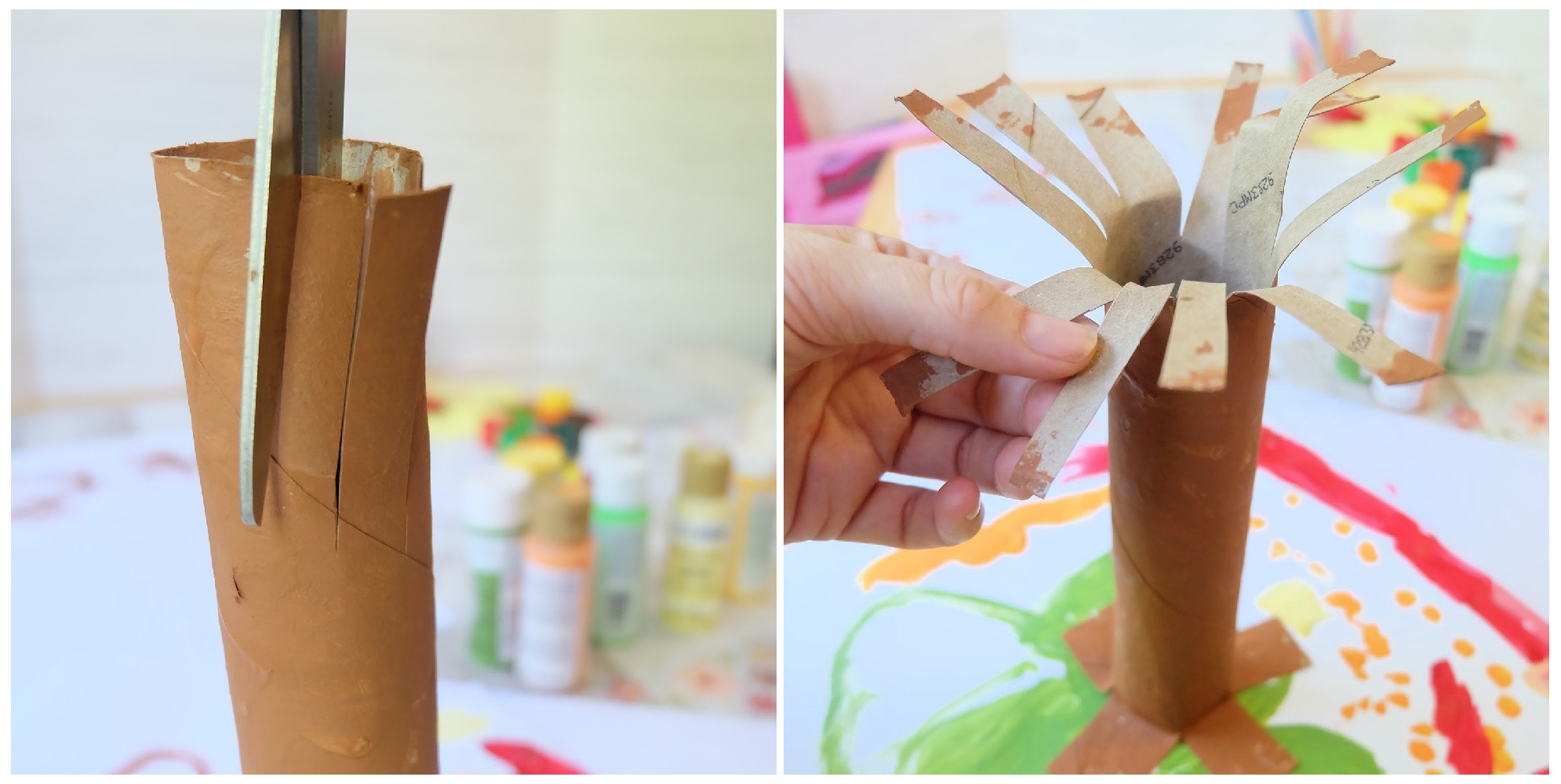 Paper Bag Tree Kids Craft for Thanksgiving - Champagne and Sugarplums