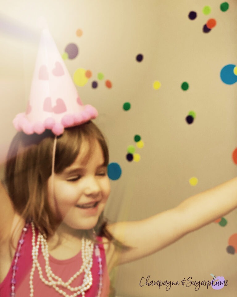 Fun and Easy Confetti Wall Decoration - Champagne and Sugarplums