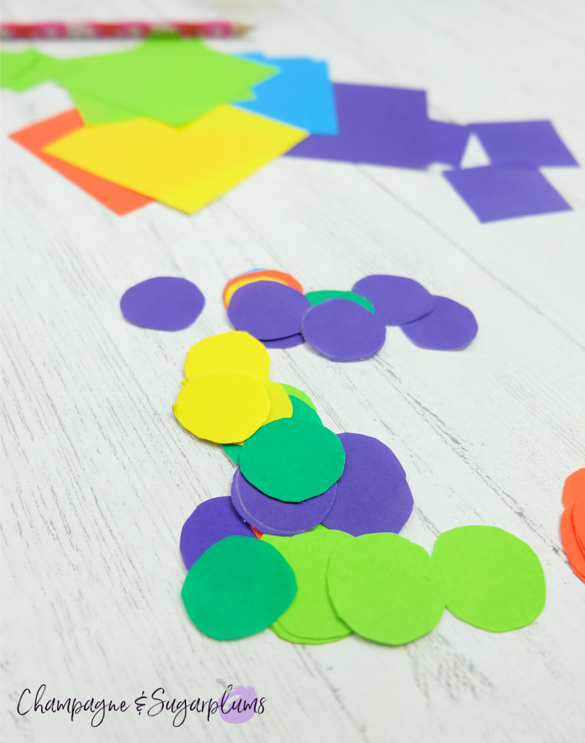 Fun and Easy Confetti Wall Decoration - Champagne and Sugarplums