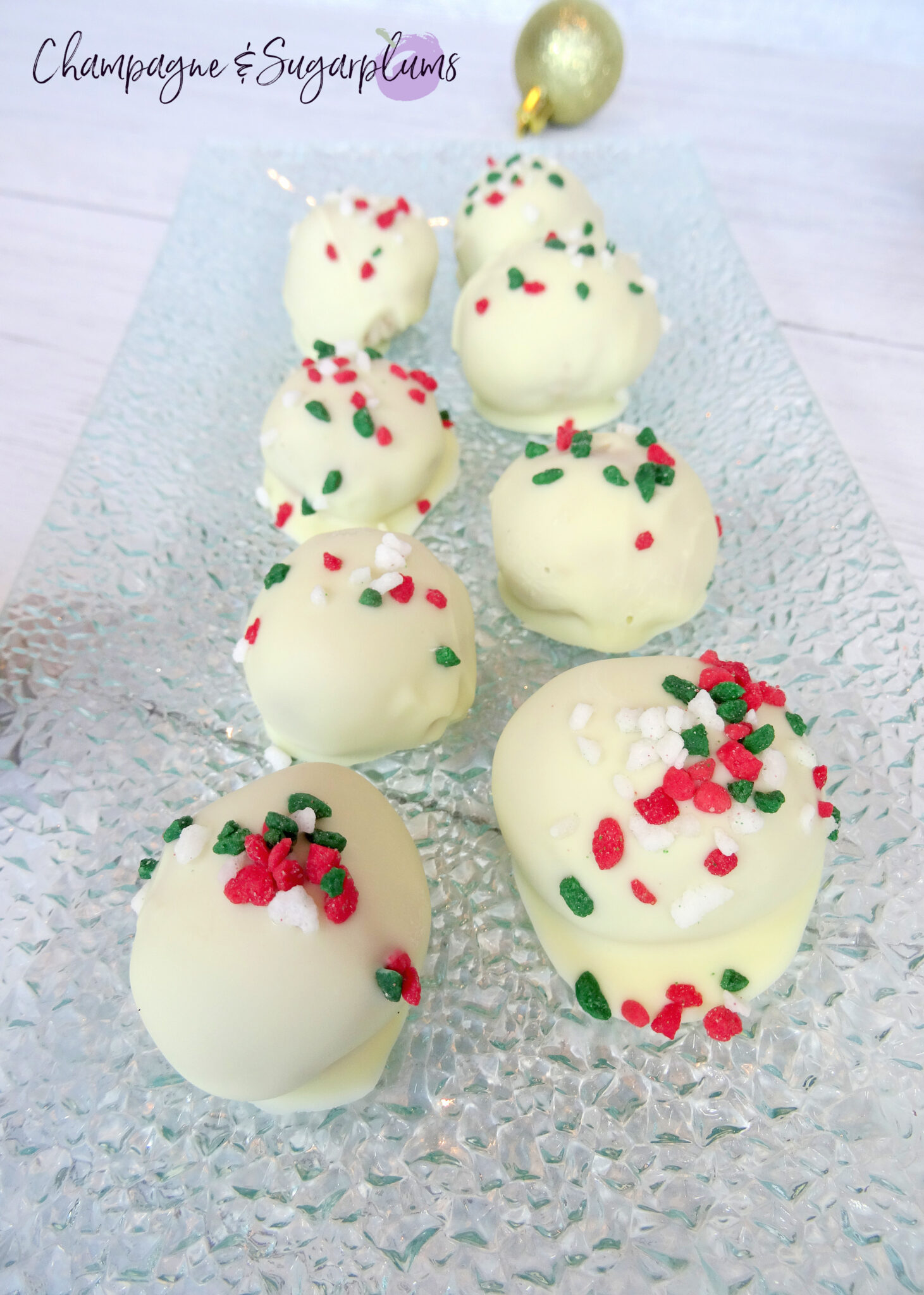 Natural Peanut Butter Snowballs - Champagne and Sugarplums