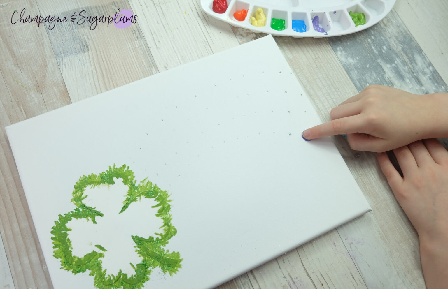 Shamrock Rainbow Fingerprint Kids Craft - Champagne and Sugarplums