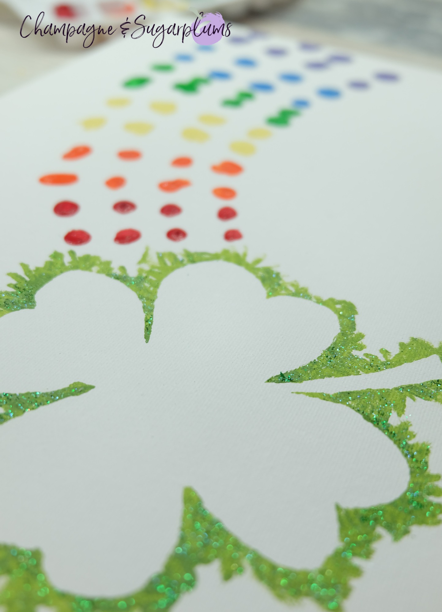 Shamrock Rainbow Fingerprint Kids Craft - Champagne and Sugarplums