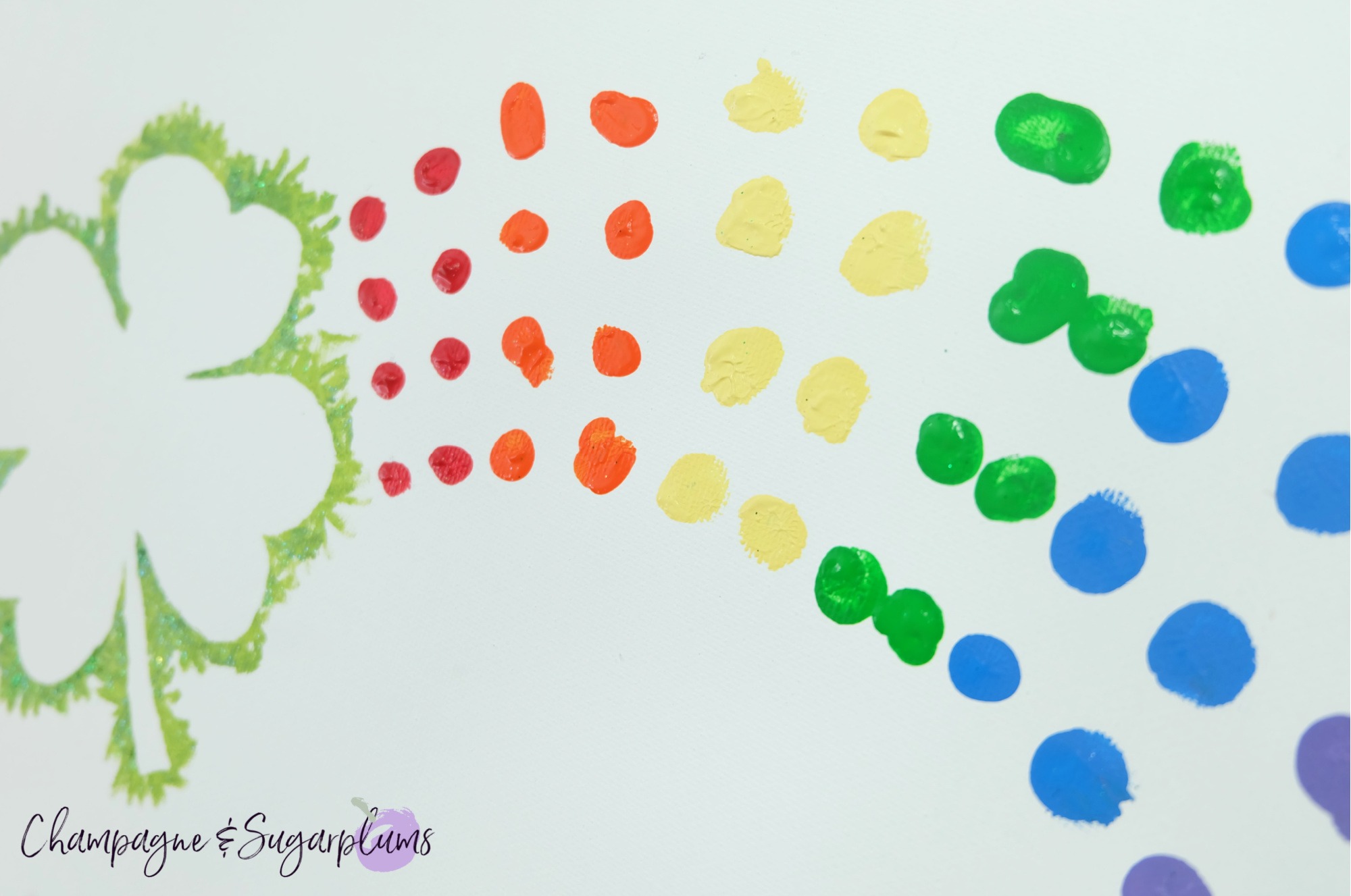 Shamrock Rainbow Fingerprint Kids Craft - Champagne and Sugarplums