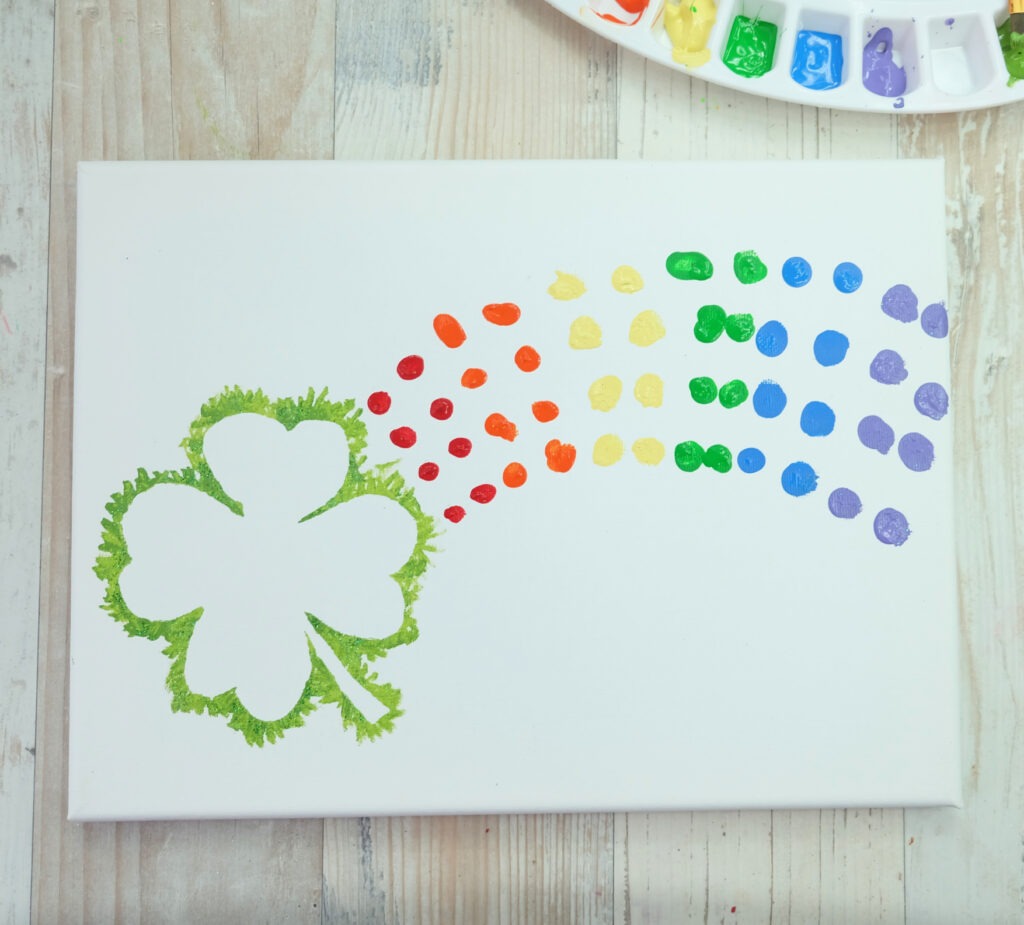Shamrock Rainbow Fingerprint Kids Craft - Champagne and Sugarplums