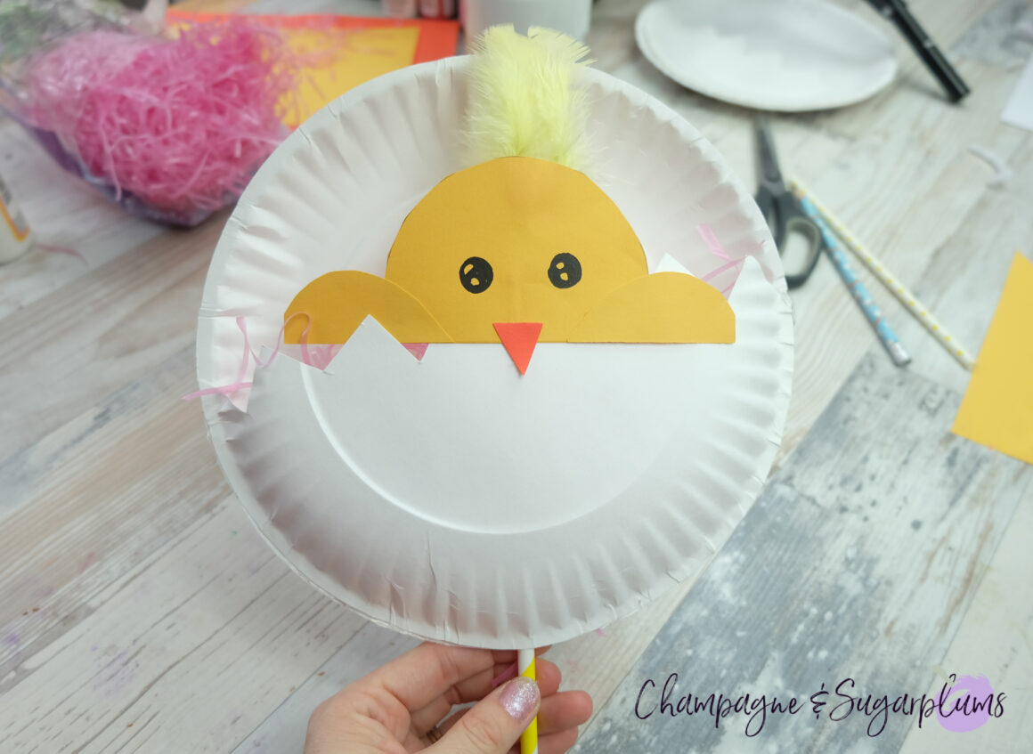 Pop Up Paper Plate Chick Kids Craft - Champagne and Sugarplums
