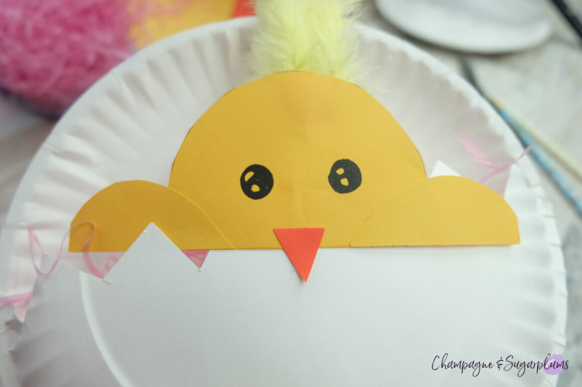 Pop Up Paper Plate Chick Kids Craft - Champagne and Sugarplums