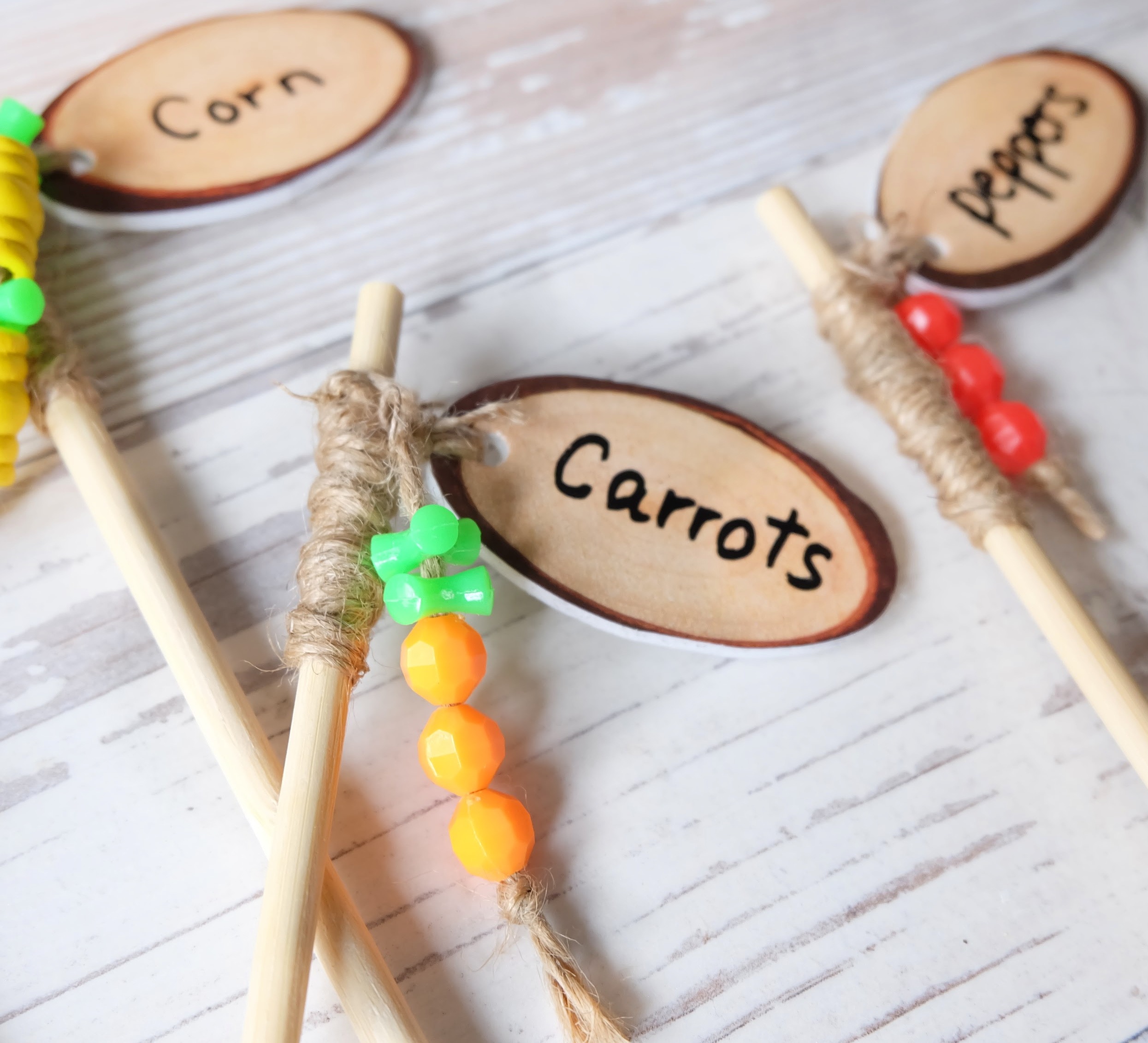 Preschool Garden Markers Set Of 12 Cute Veg And Fruit Plant Markers