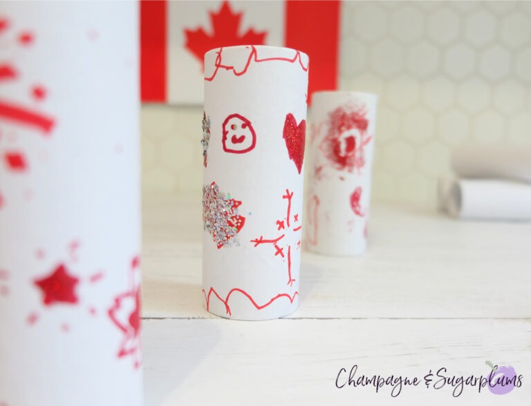 Fun Canada Day Rocket Windsock Kids Craft - Champagne and Sugarplums