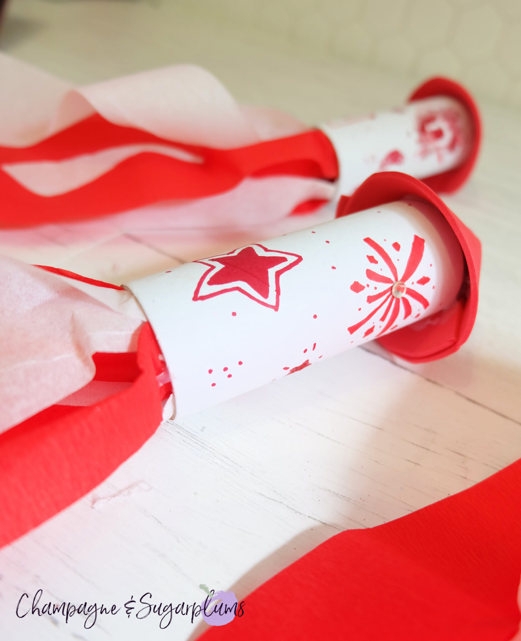 Fun Canada Day Rocket Windsock Kids Craft - Champagne and Sugarplums