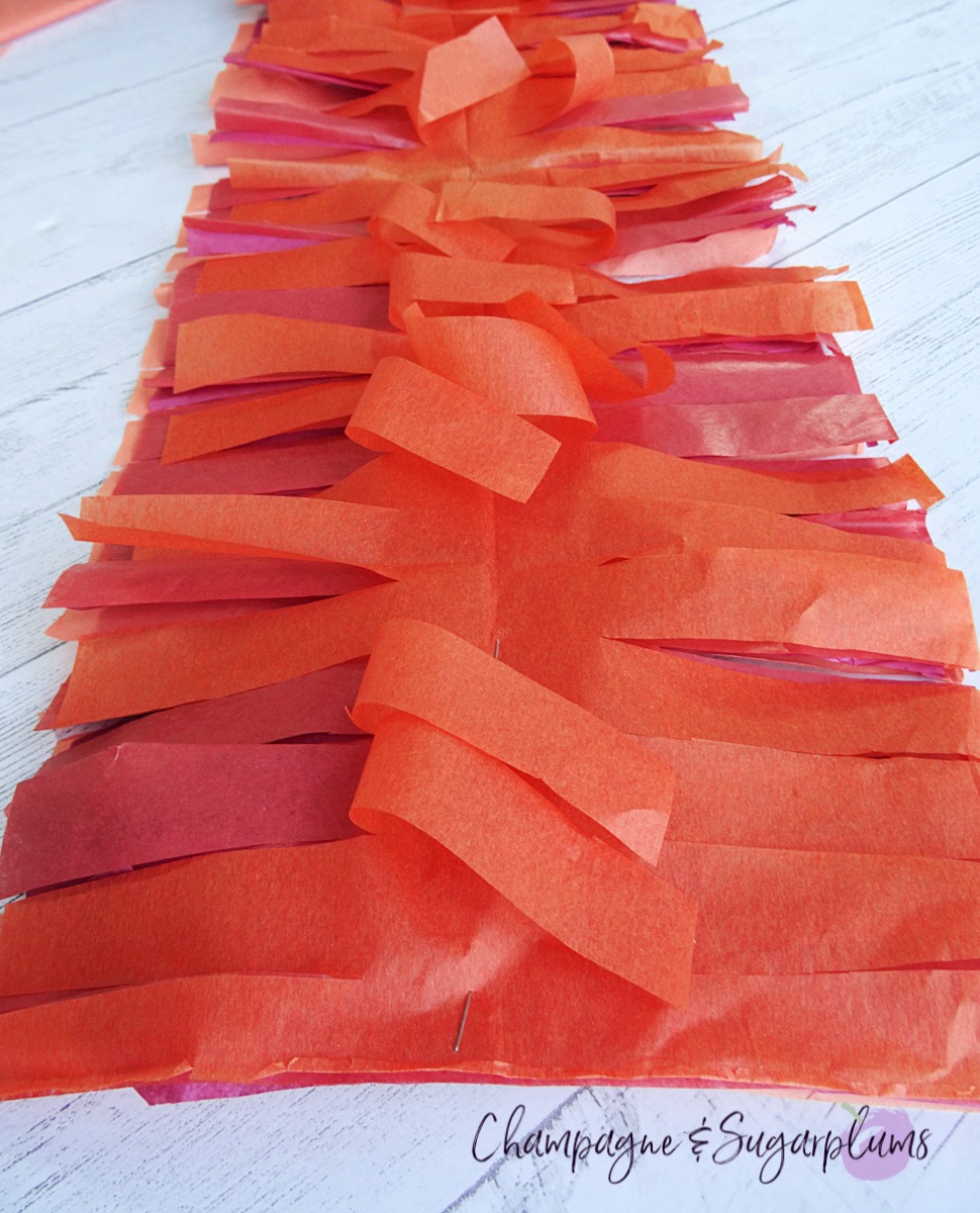 Thanksgiving Tissue Paper Garland - Champagne and Sugarplums