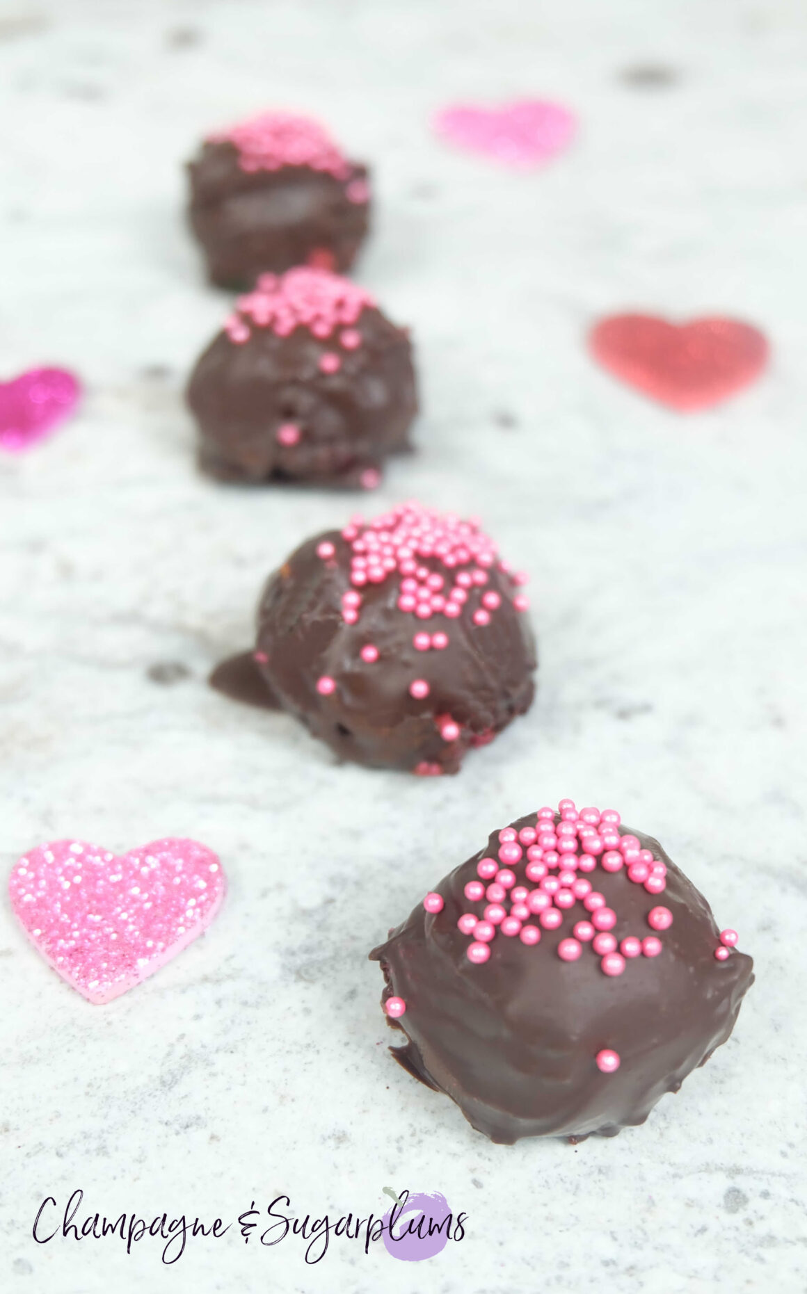 Easy No-Bake Valentine's Truffles - Champagne and Sugarplums
