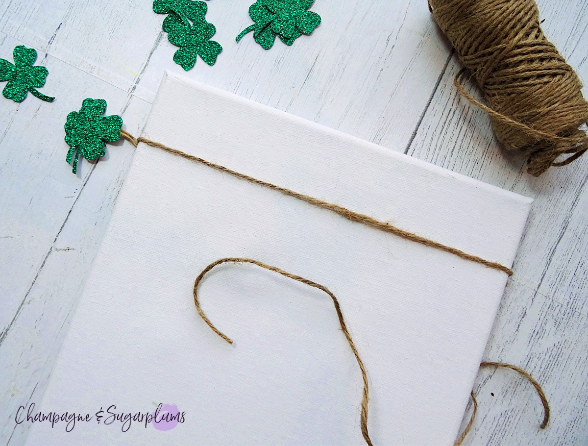 St. Patrick's Day Clover Canvas - Champagne and Sugarplums