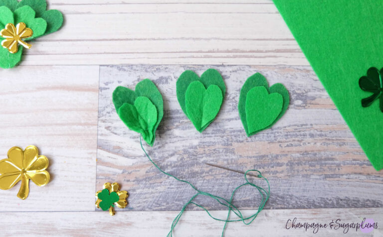 How to Make a Simple Felt Shamrock - Champagne and Sugarplums