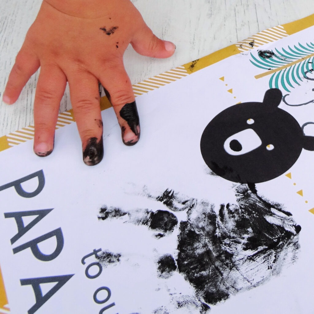 Papa Bear Handprint Craft Free Printable - Champagne and Sugarplums