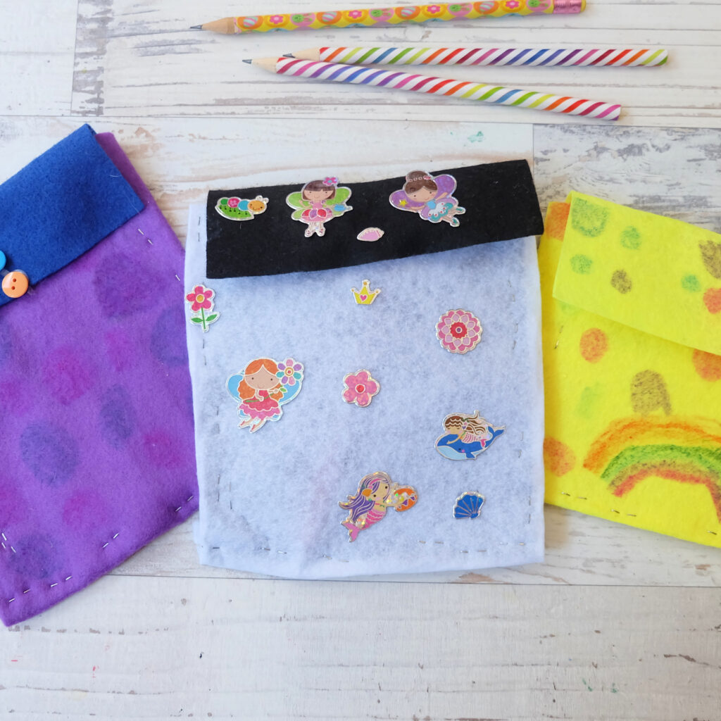 Easy Felt Pencil Case [Made by Kids for Kids!] - Champagne and Sugarplums