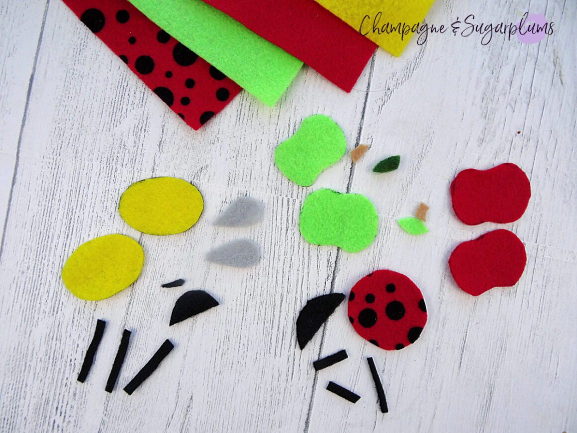 Felt Pencil Toppers for Back to School - Champagne and Sugarplums