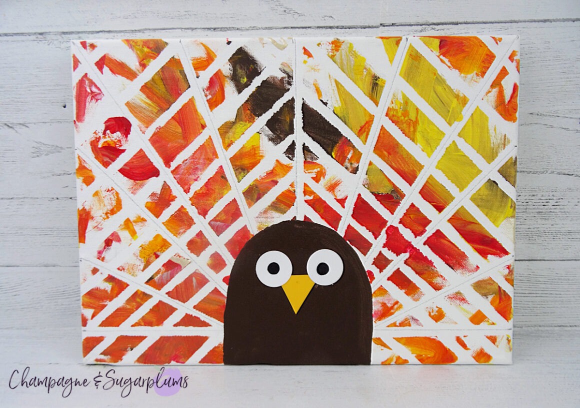 Toddler Turkey Art - Fun and Learning - Champagne and Sugarplums