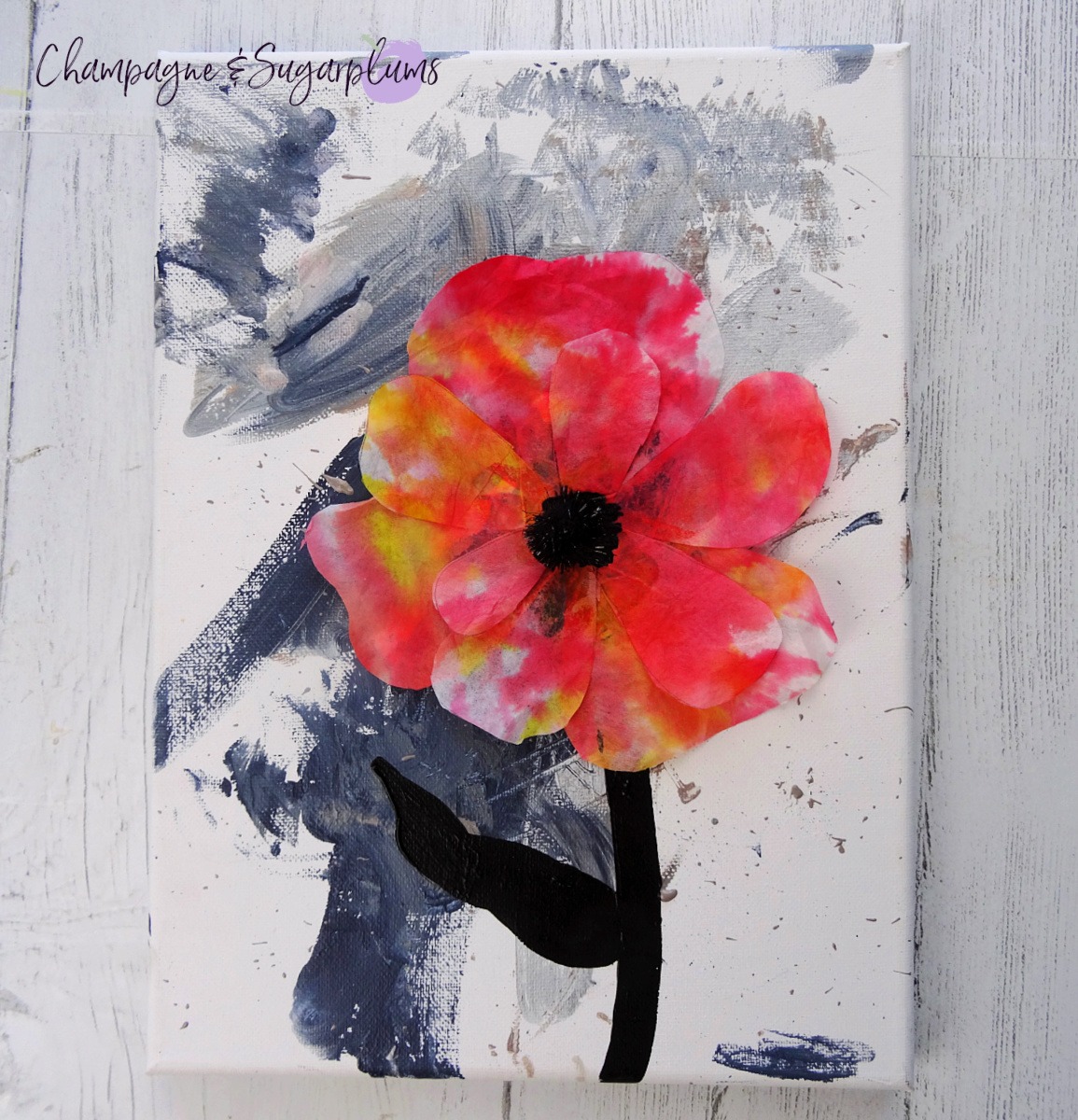 Stunning Toddler Poppy Art - Champagne and Sugarplums