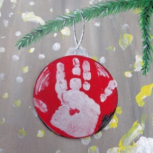 Handprint Christmas Art for Kids - Champagne and Sugarplums