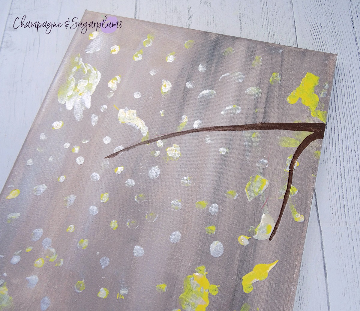 Handprint Christmas Art for Kids - Champagne and Sugarplums