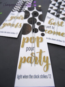 Sparkler Cards with Free Printable - Champagne and Sugarplums