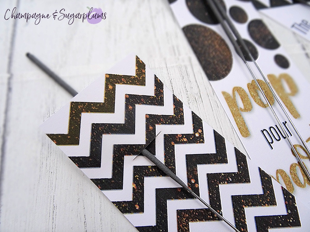 Sparkler Cards with Free Printable - Champagne and Sugarplums