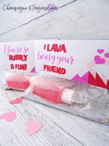Easy Volcano Valentine with Free Printable - Champagne and Sugarplums