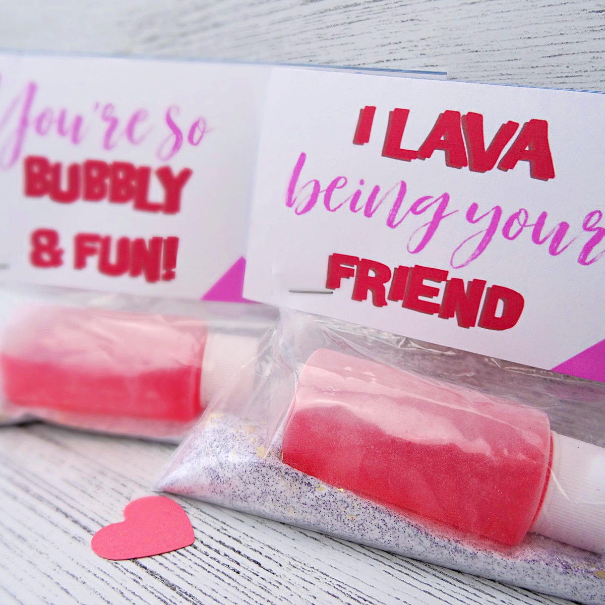 Easy Volcano Valentine with Free Printable - Champagne and Sugarplums