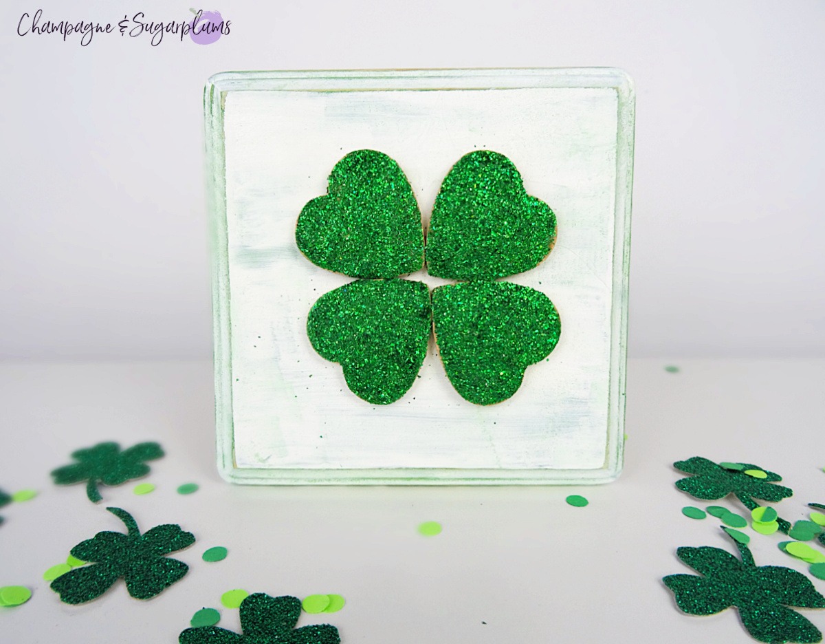 DIY Clover Hearts Home Decor - Champagne and Sugarplums