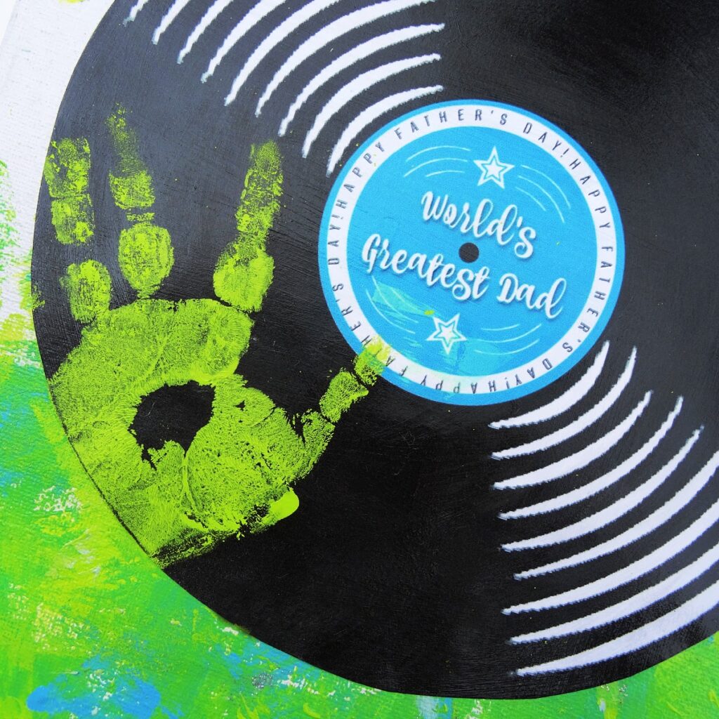 World's Greatest Dad Handprint Craft - Champagne and Sugarplums