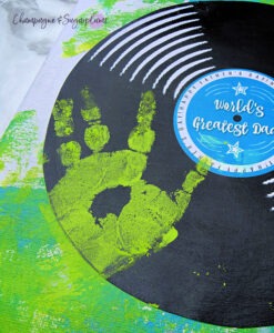 World's Greatest Dad Handprint Craft - Champagne and Sugarplums