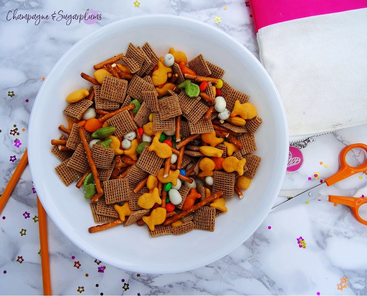 Nut Free Back-to-School Snack Mix - Champagne and Sugarplums