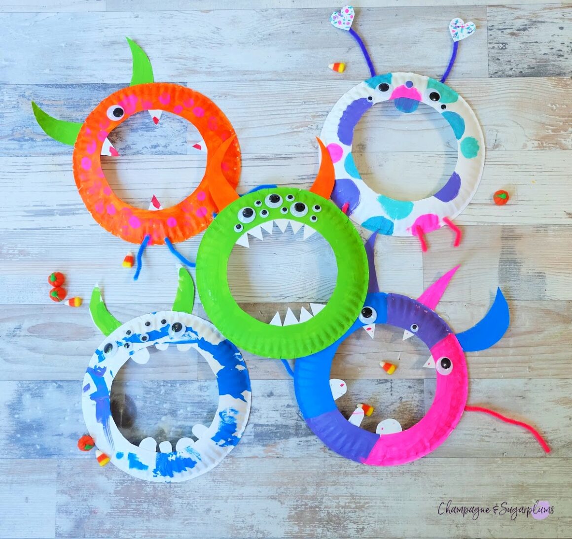 Paper Plate Monsters {Kids Craft} - Champagne and Sugarplums