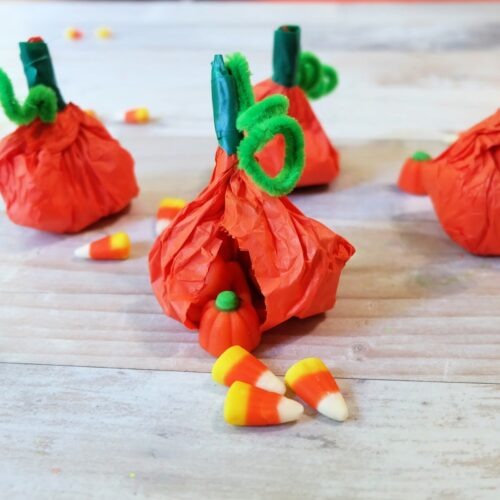 Tissue Paper Pumpkin {Goodie Bag Idea} - Champagne and Sugarplums